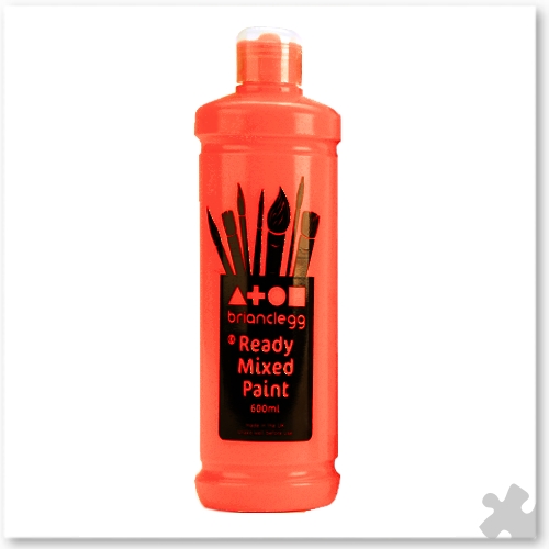 Ready Mixed Paint Assorted Fluorescent Colours 6 x 600ml Bottles - Vyom ...